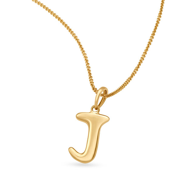 Letter Perfect 'J' Gold Pendant