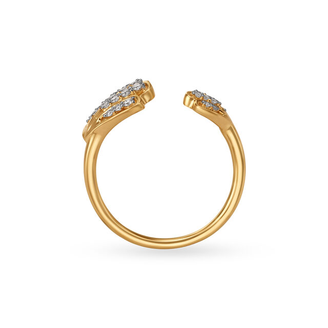 18kt Open Shell Yellow Gold Finger Ring