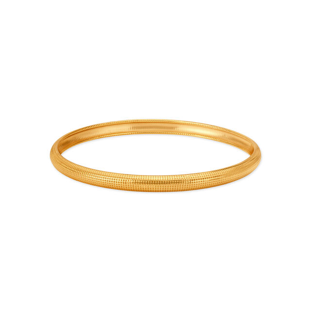 22KT Yellow Gold Minimal Textured Bangles
