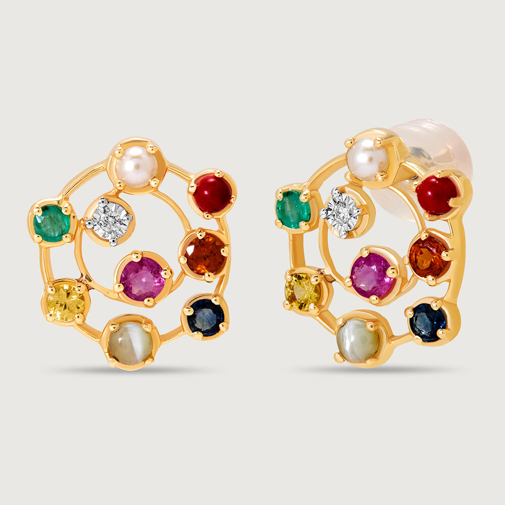 Navratna earrings tanishq store