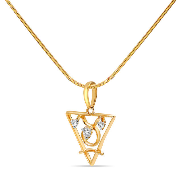 Buy 14kt Yellow Gold Taurus Pendant Online | Mia by Tanishq