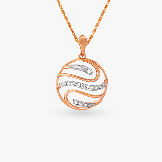 Refined Diamond Pendant and Earrings Set