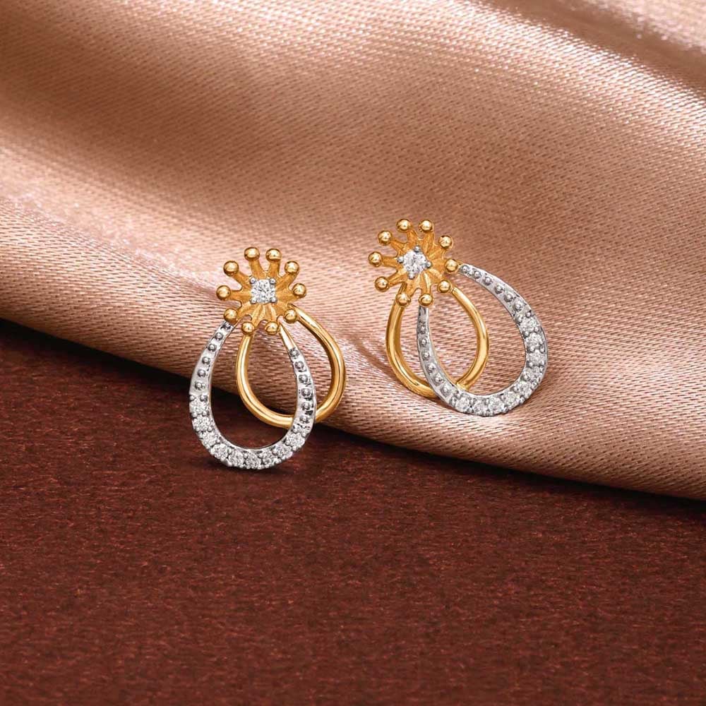tanishq earrings for girls gold