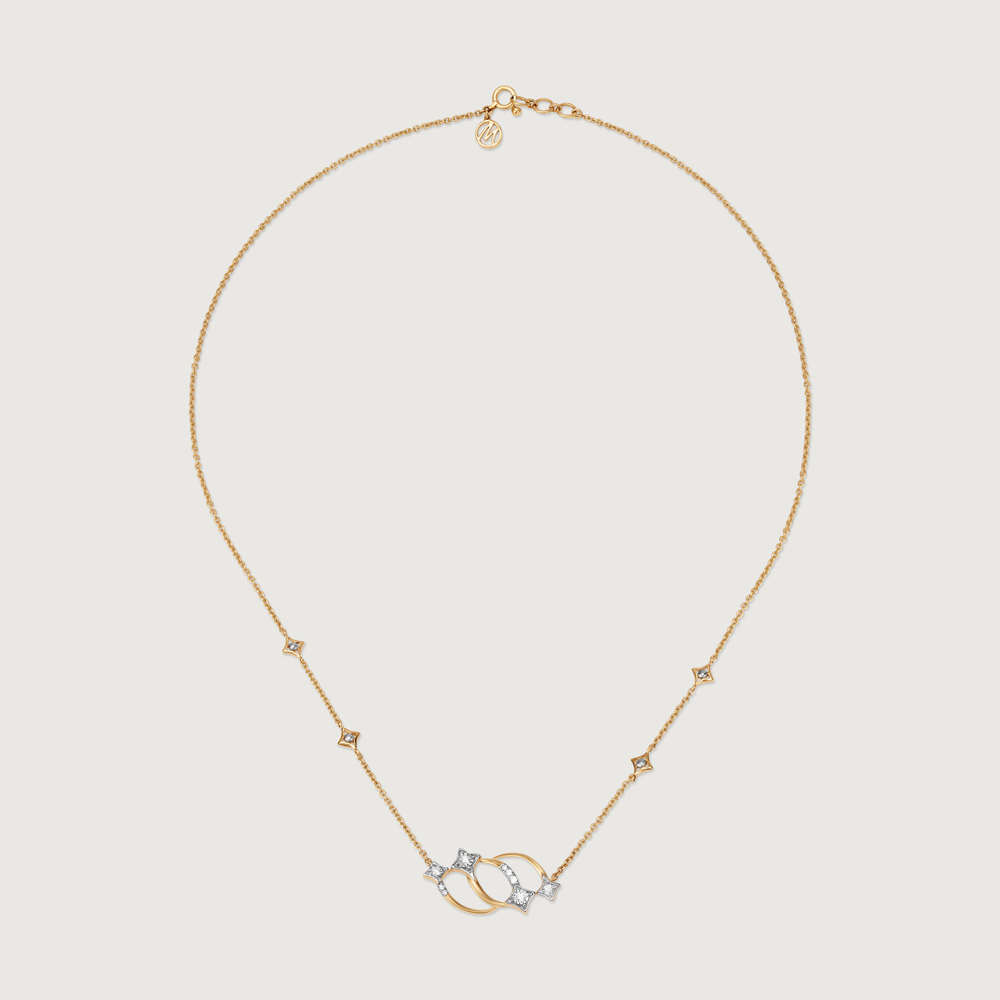 Meteor Charm 14KT Diamond Pendant with Chain